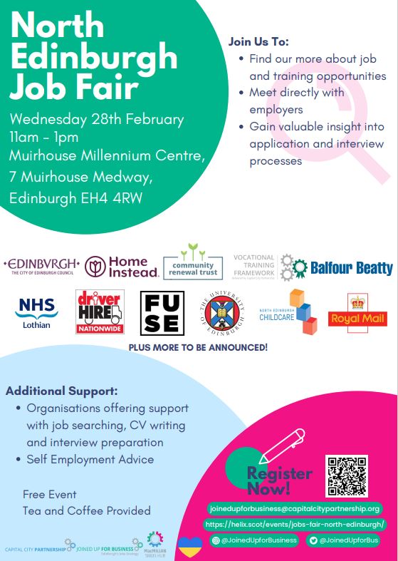North Edinburgh Job Fair – 28th February – JobZone